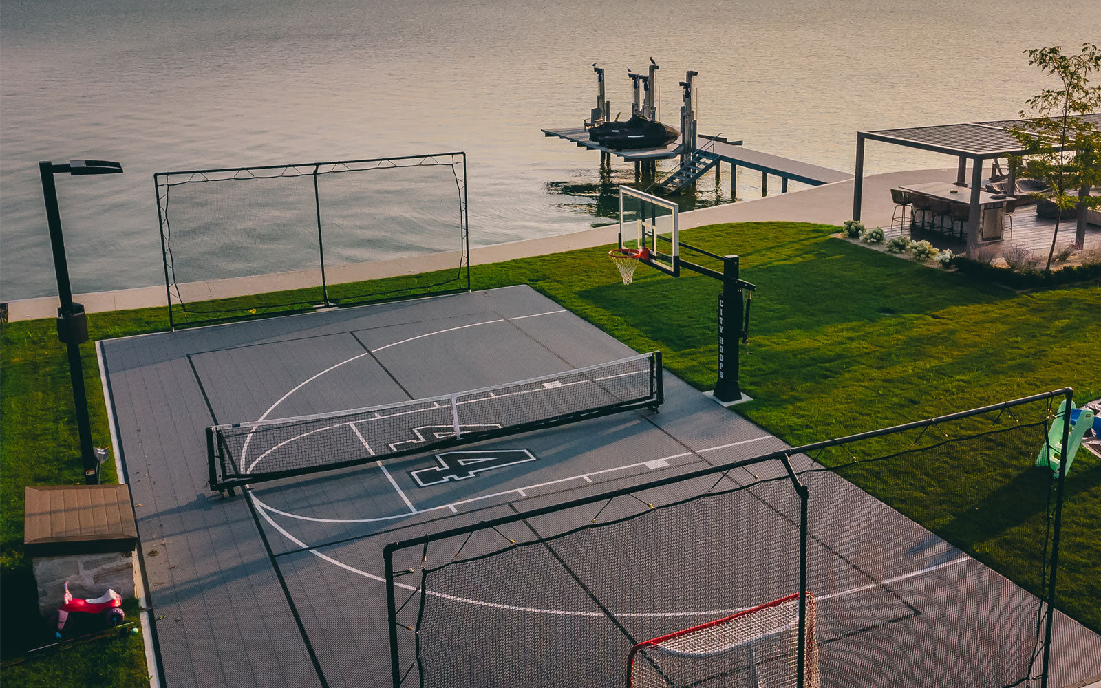 Backyard Sport Courts, Basketball Hoops, Nets, & Accessories– DIY Court ...